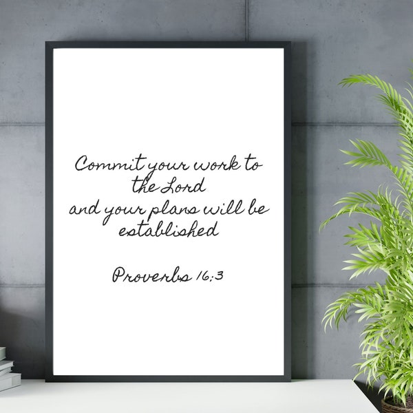 Proverbs 16 3 - Etsy