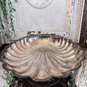 Vintage Silver Plated Clam Shell Platter - Etsy