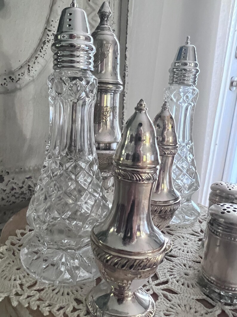 Antique ~ Vintage Collection 7 Pieces Salt ~ Pepper ~ Sugar Shakers - Etsy