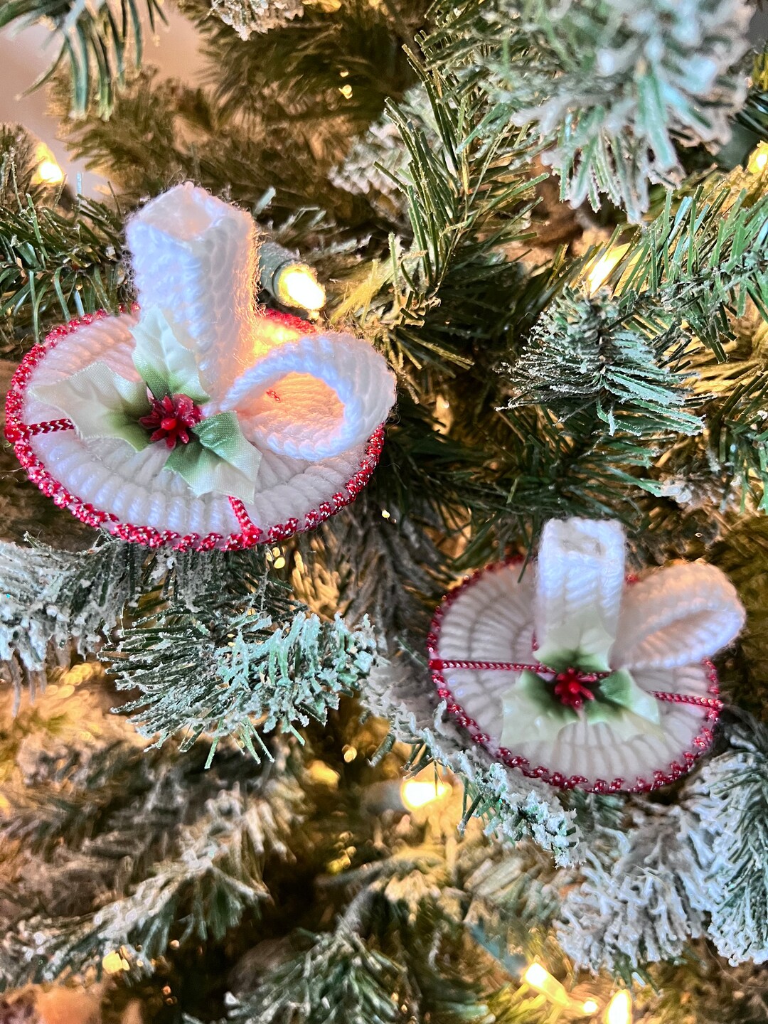 8 Vintage Hand Crochet Candle Ornaments Collection - Etsy