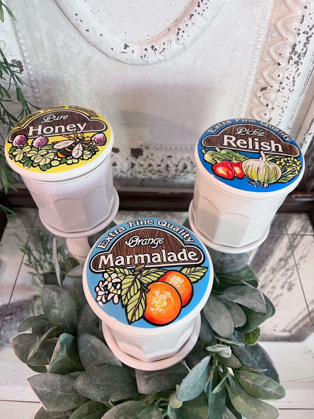 Set of Vintage Advertisement Jars - Etsy