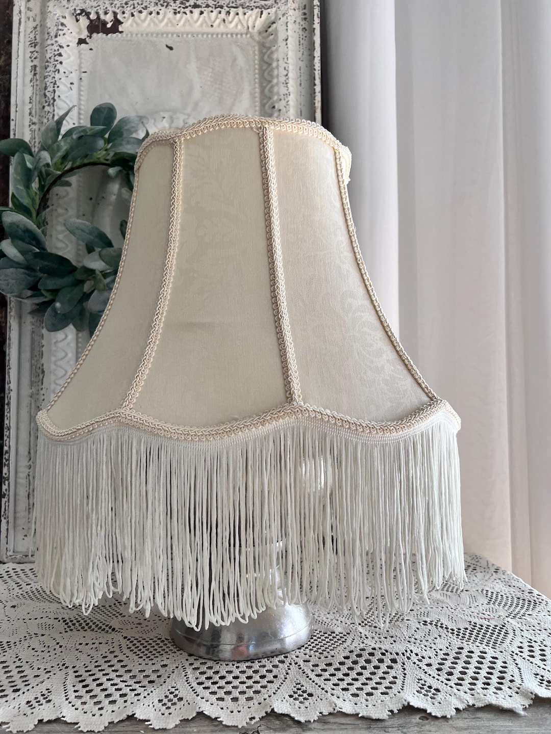 Vintage Fringed Lamp Shade - Etsy