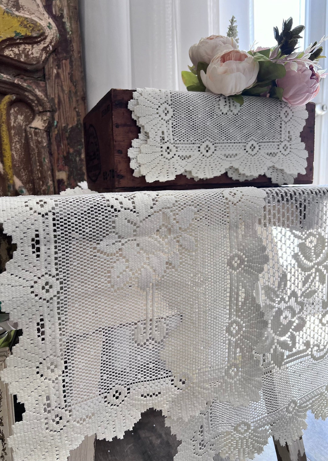 Vintage Collection Lace Table Decor Three Pieces - Etsy