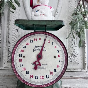 Vintage Christmas Red ~ Green Household American Family Scale - Etsy
