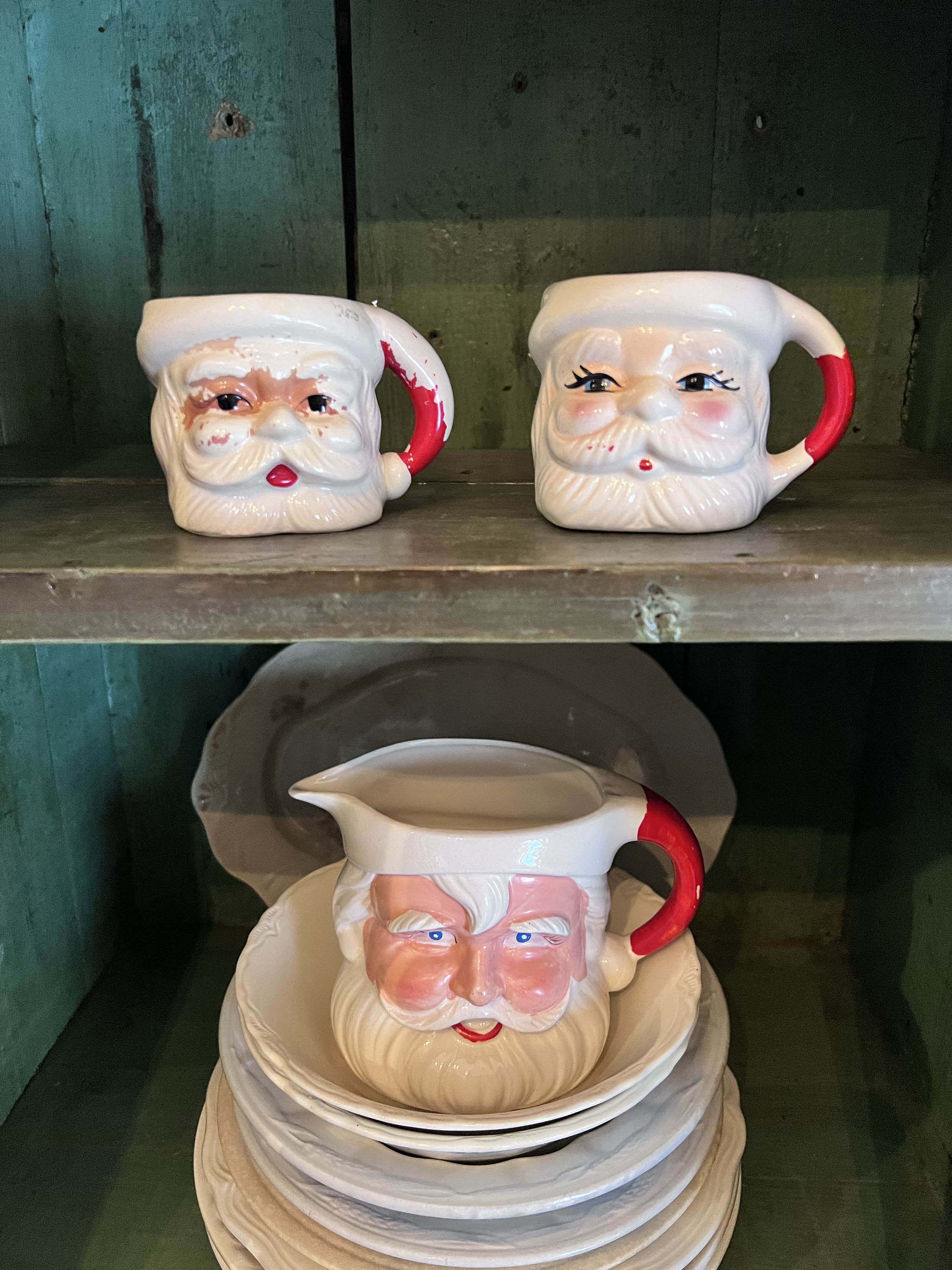 Vintage Ironstone Santa Pitcher - Etsy