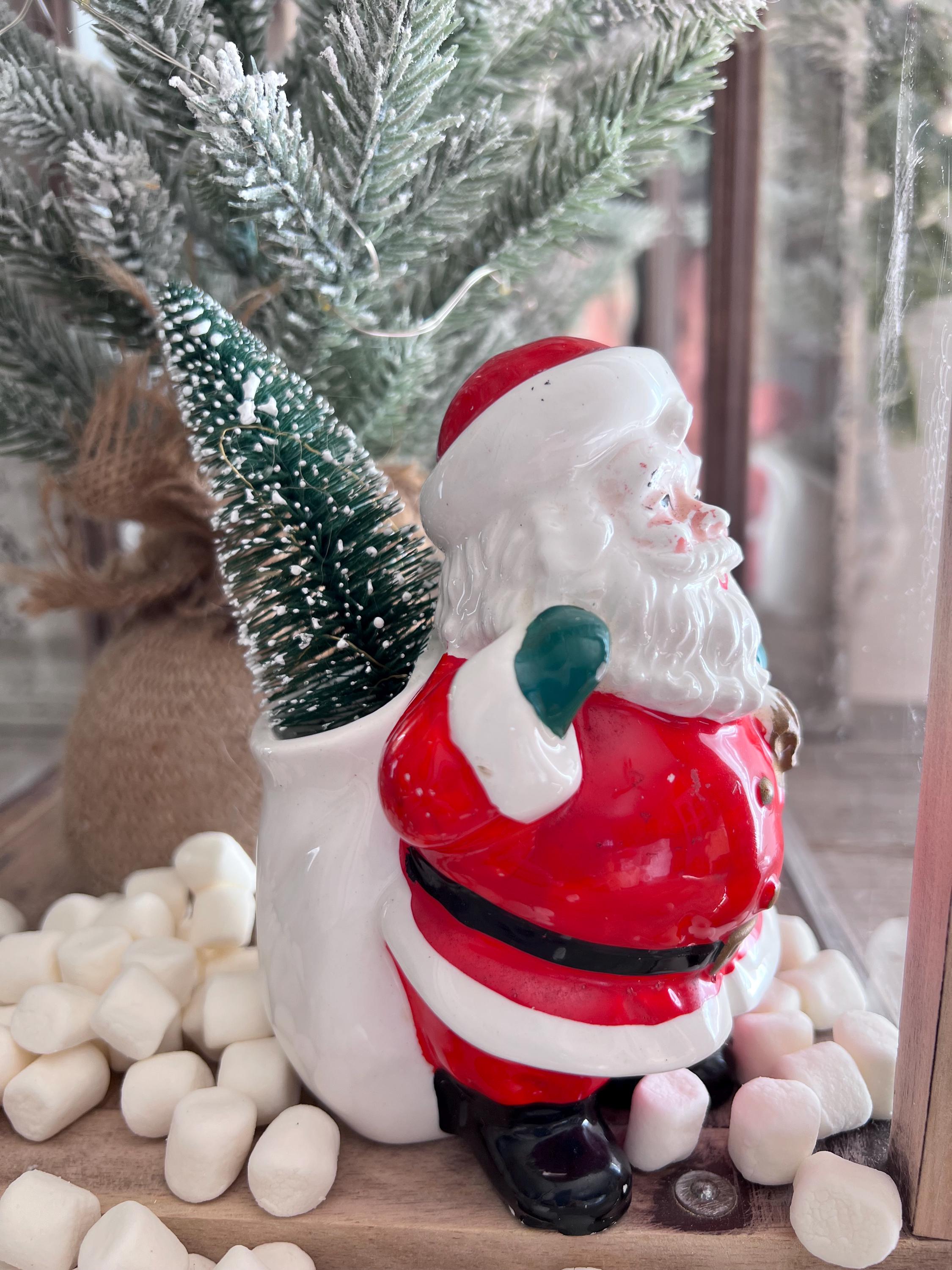 Vintage Lefton Santa Planter - Etsy
