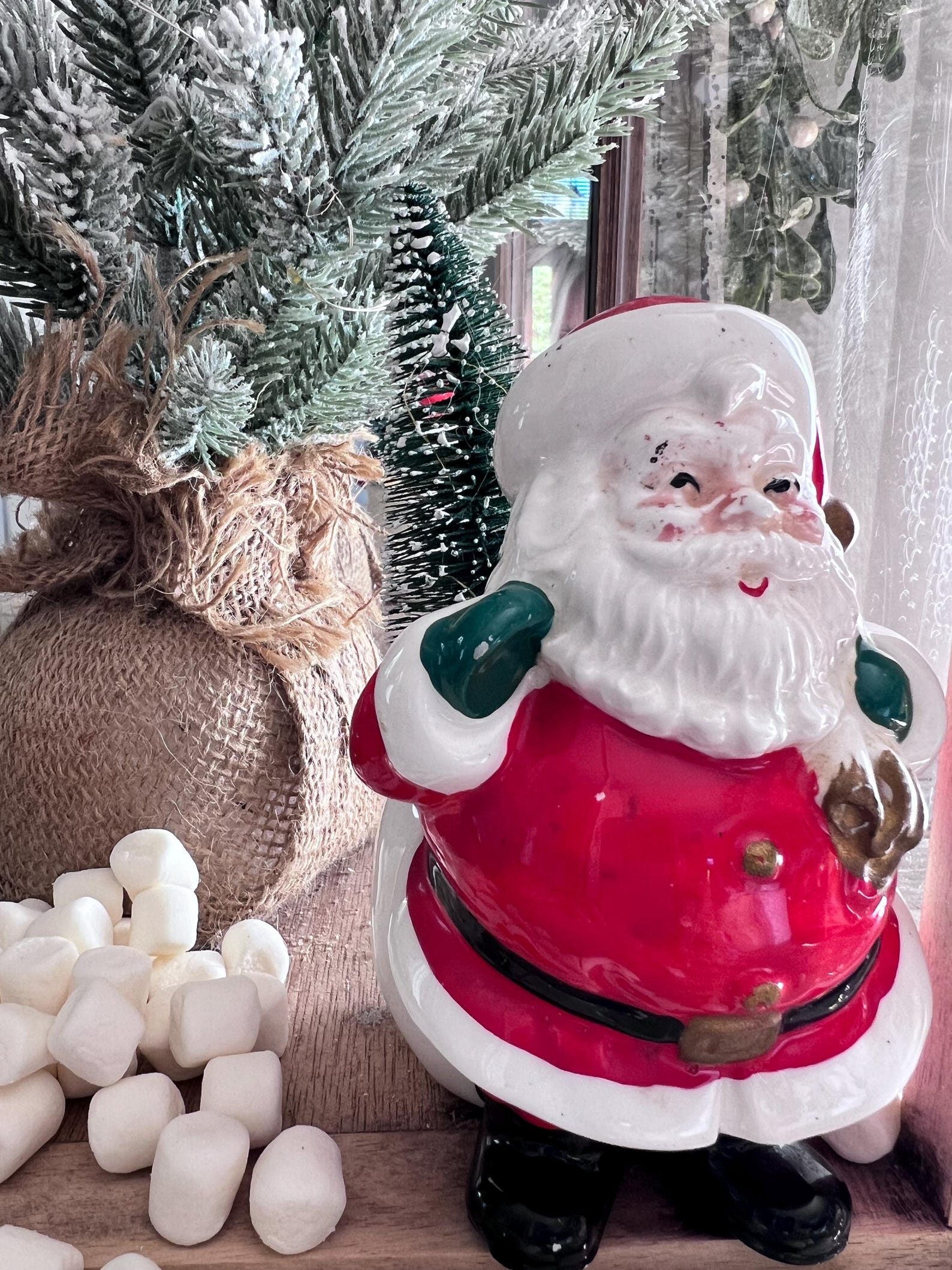 Vintage Lefton Santa Planter - Etsy