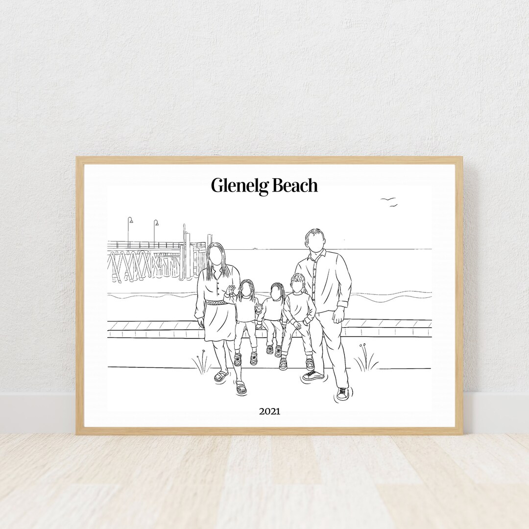 Personalised: Family Portrait Line Drawings - Etsy