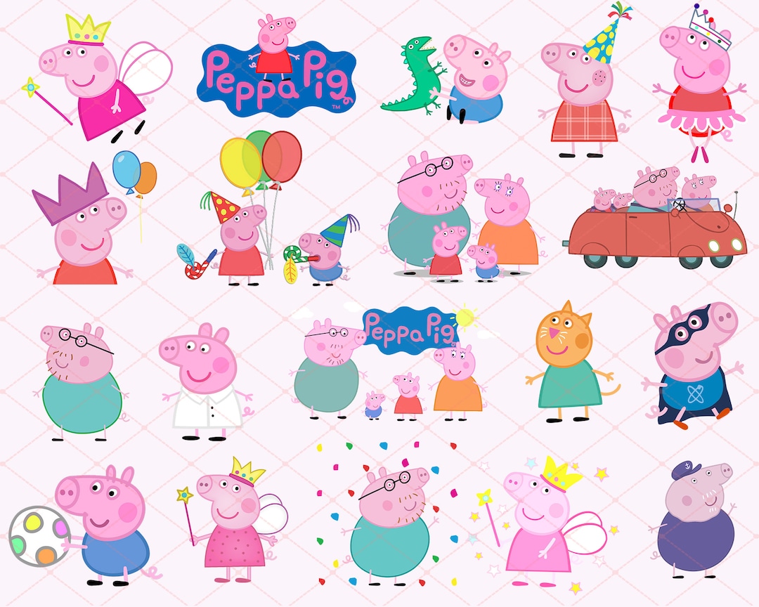Peppa Pig PNG Bundle Peppa Pig Clipart Peppa Pig Cut File - Etsy