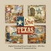 Vintage Texas Themed Digital Scrapbook Pages, Antique Style 12x12 JPEG ...