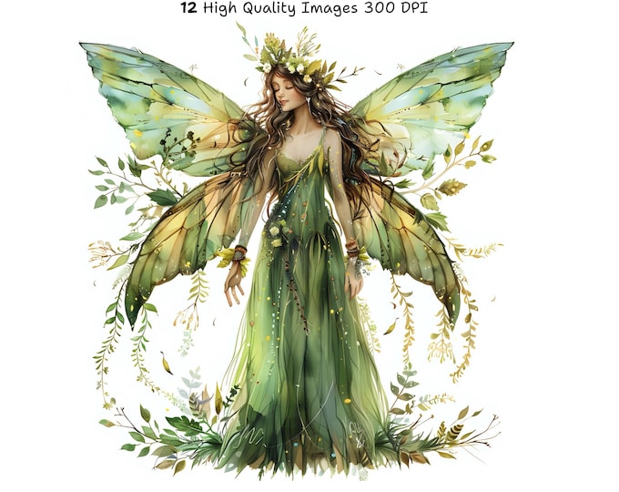 Autumn Leaf Fairy Clipart | Set of 10 | High Quality 300 DPI Jpegs ...