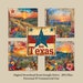 Vintage Texas Themed Digital Scrapbook Pages, Antique Style 12x12 JPEG ...