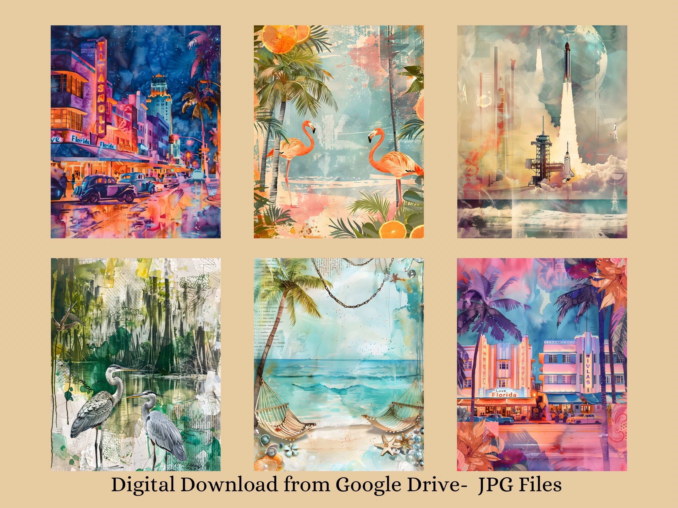 Sunny Florida Digital Junk Journal Kit,8.5x11 Printable Pages ...