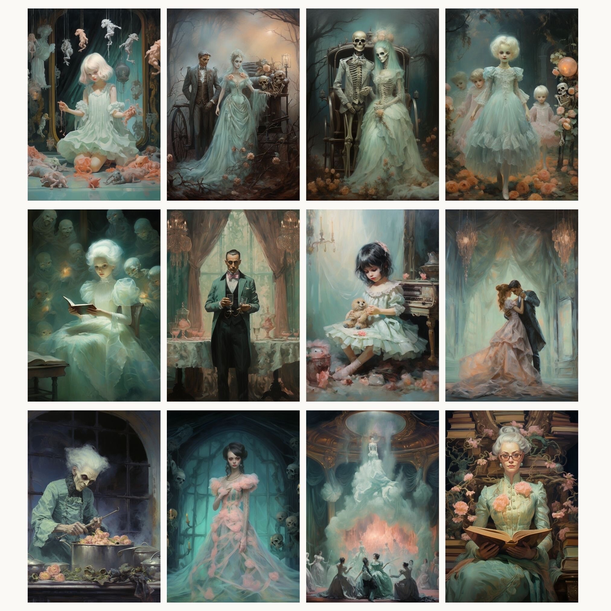 Victorian Horror Junk Journal Pages, 8.5 X 11 Printable JPEG, Dark ...