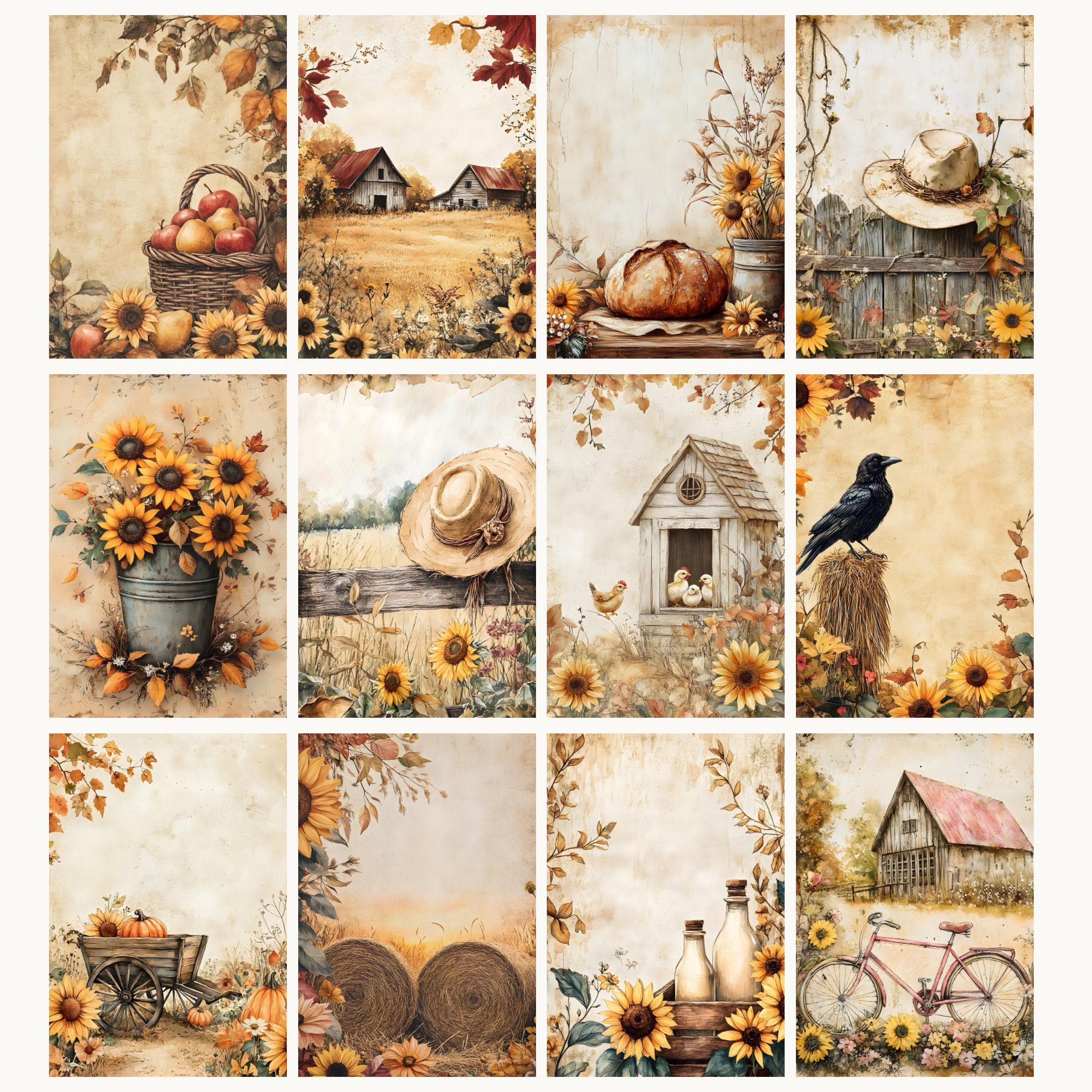 Farm Animals Junk Journal Pages, 8.5 X 11 Printable JPEG, Farm Animal ...