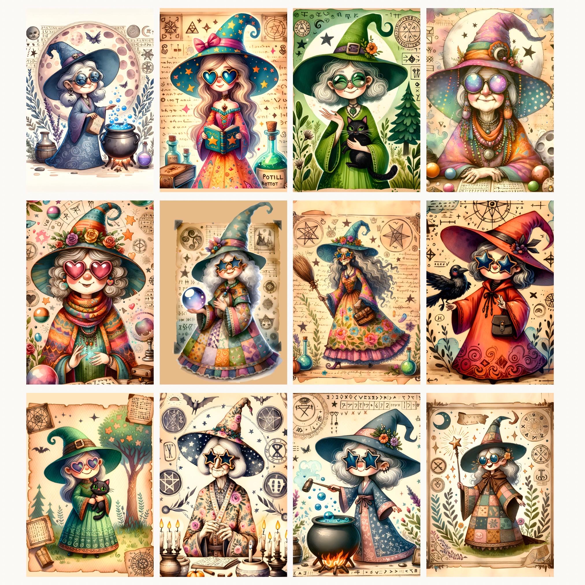 Crone Witch Junk Journal Pages, Digital Download, Printable Art ...