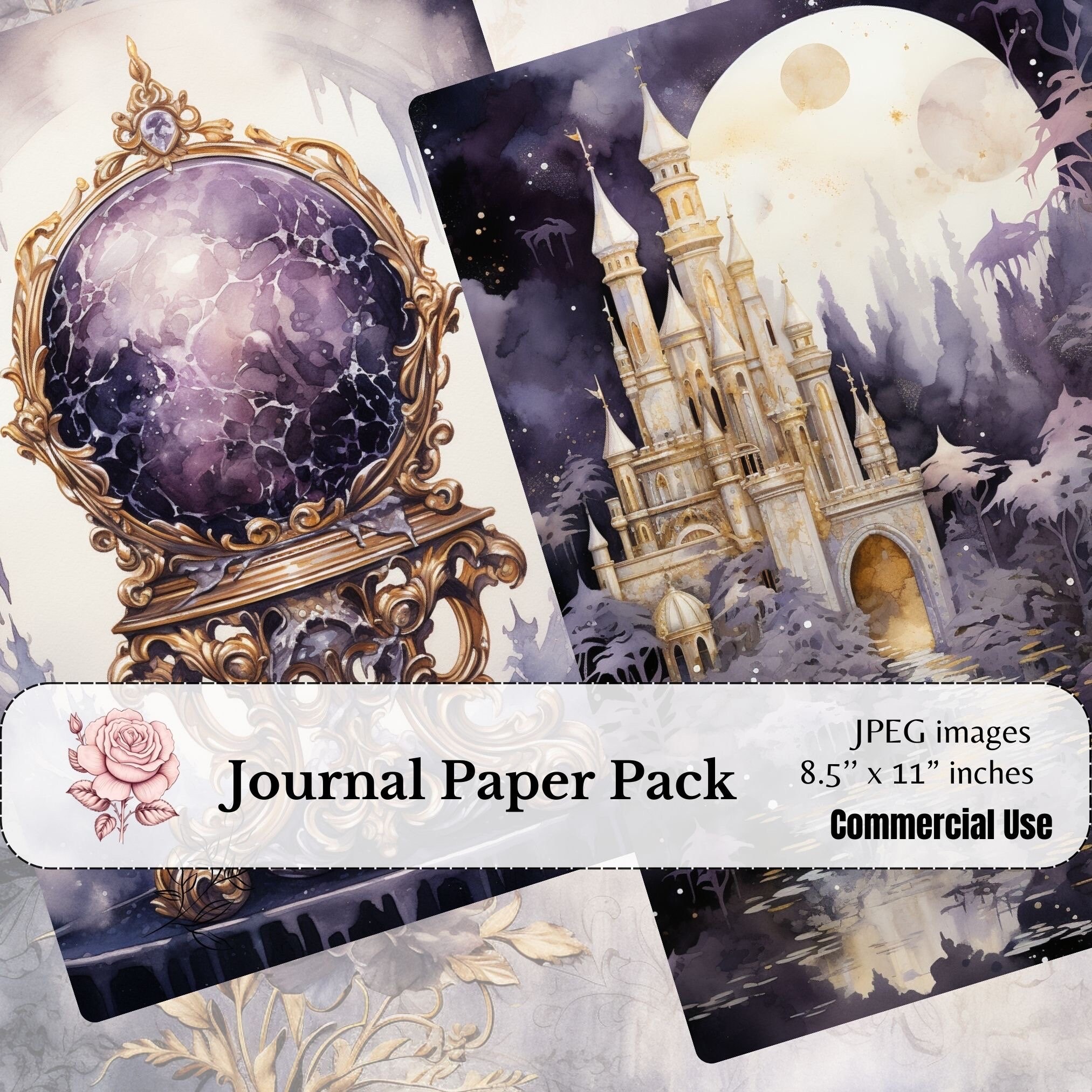 Gothic Junk Journal Digital Paper Pack, Vintage Gothic Printable ...