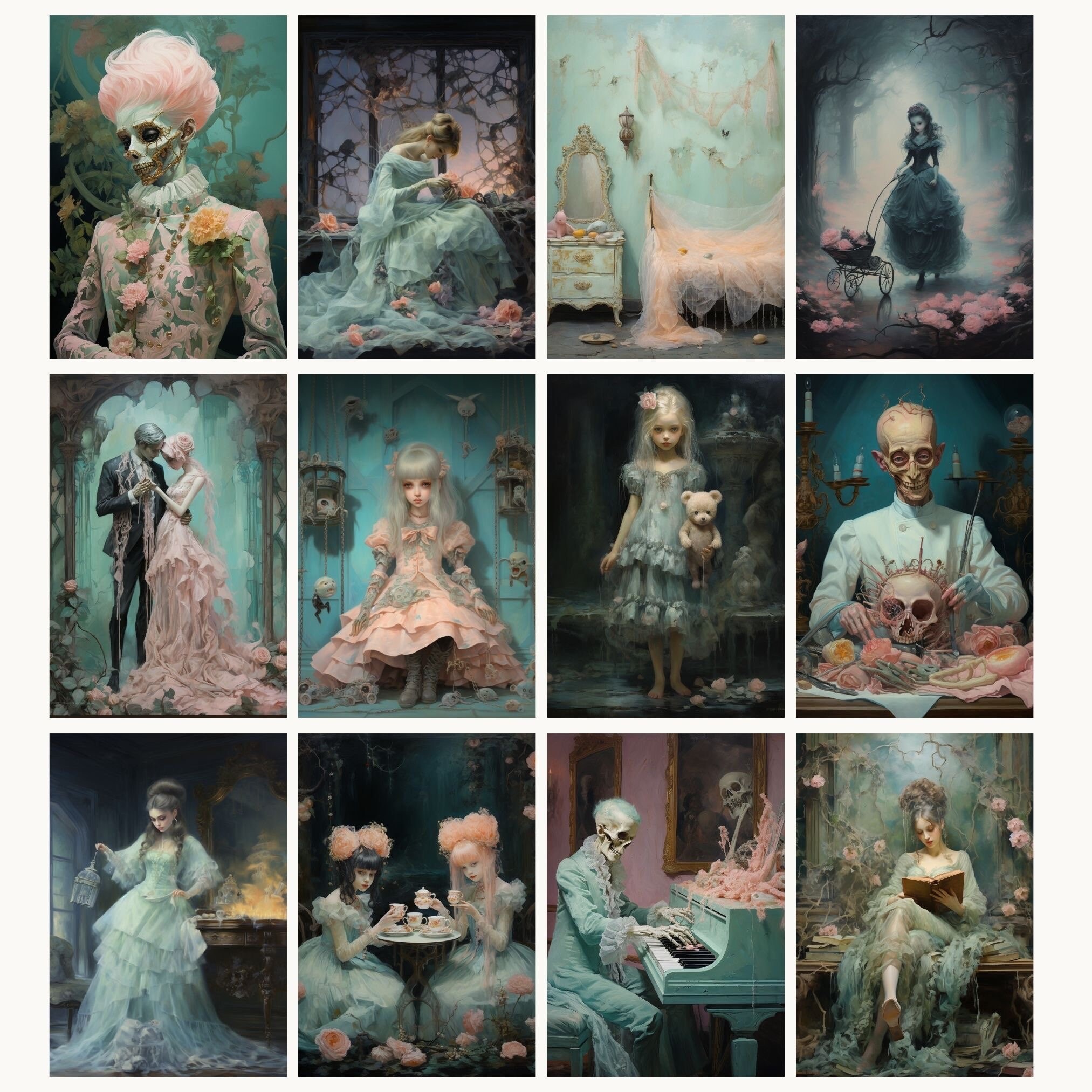 Victorian Horror Junk Journal Pages, 8.5 X 11 Printable JPEG, Dark ...