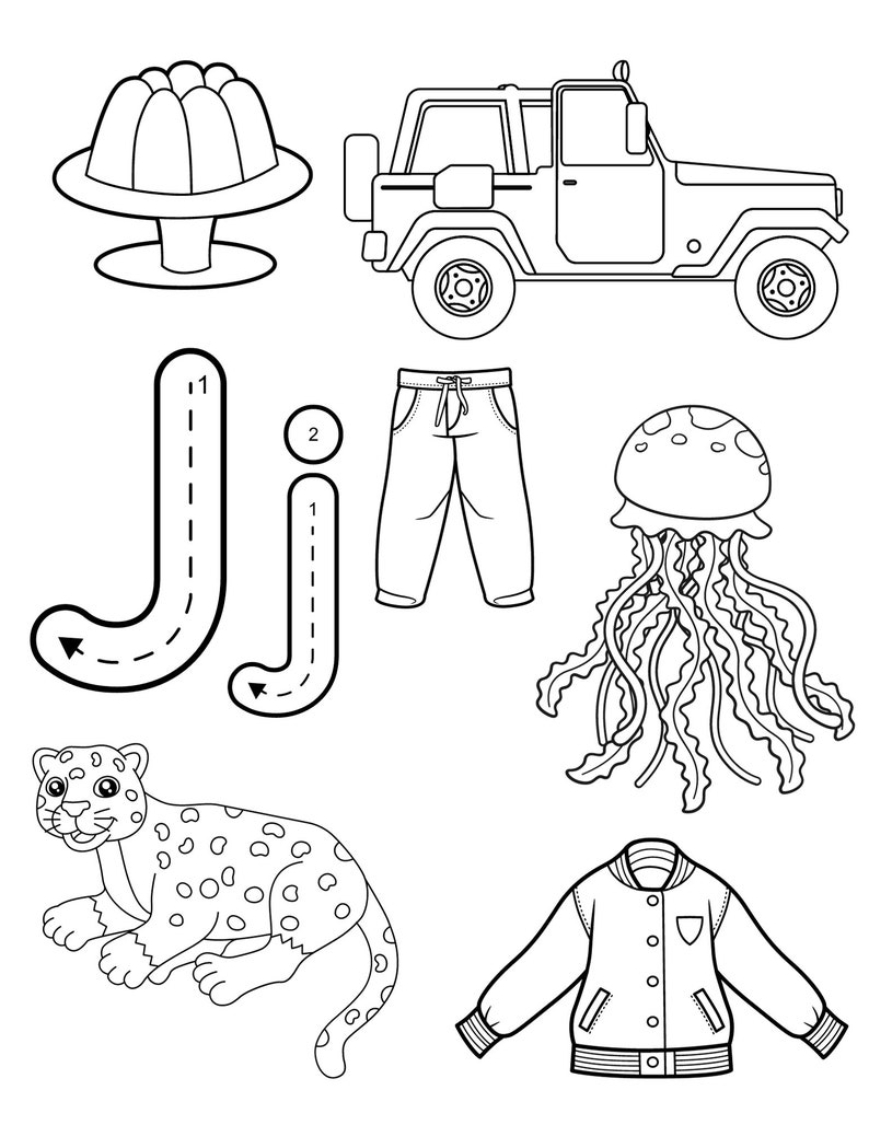 Alphabet Coloring Pages | English Letters Illustrations to Color | Fun ...