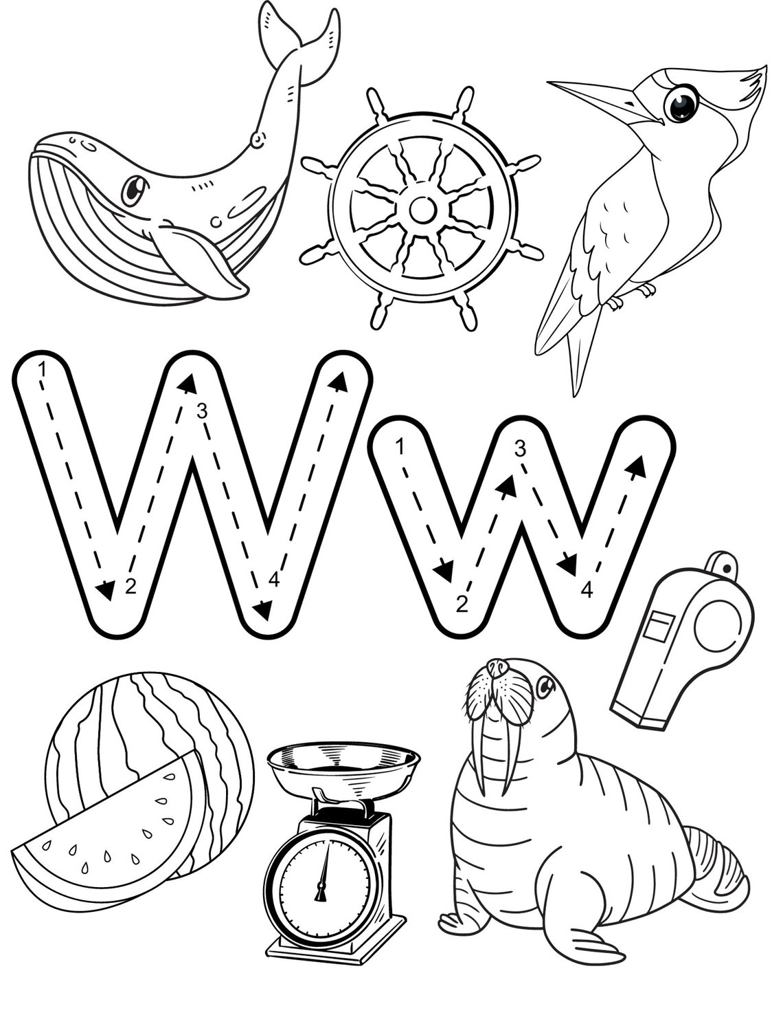 Alphabet Coloring Pages | English Letters Illustrations to Color | Fun ...