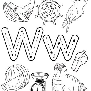 Alphabet Coloring Pages | English Letters Illustrations to Color | Fun ...