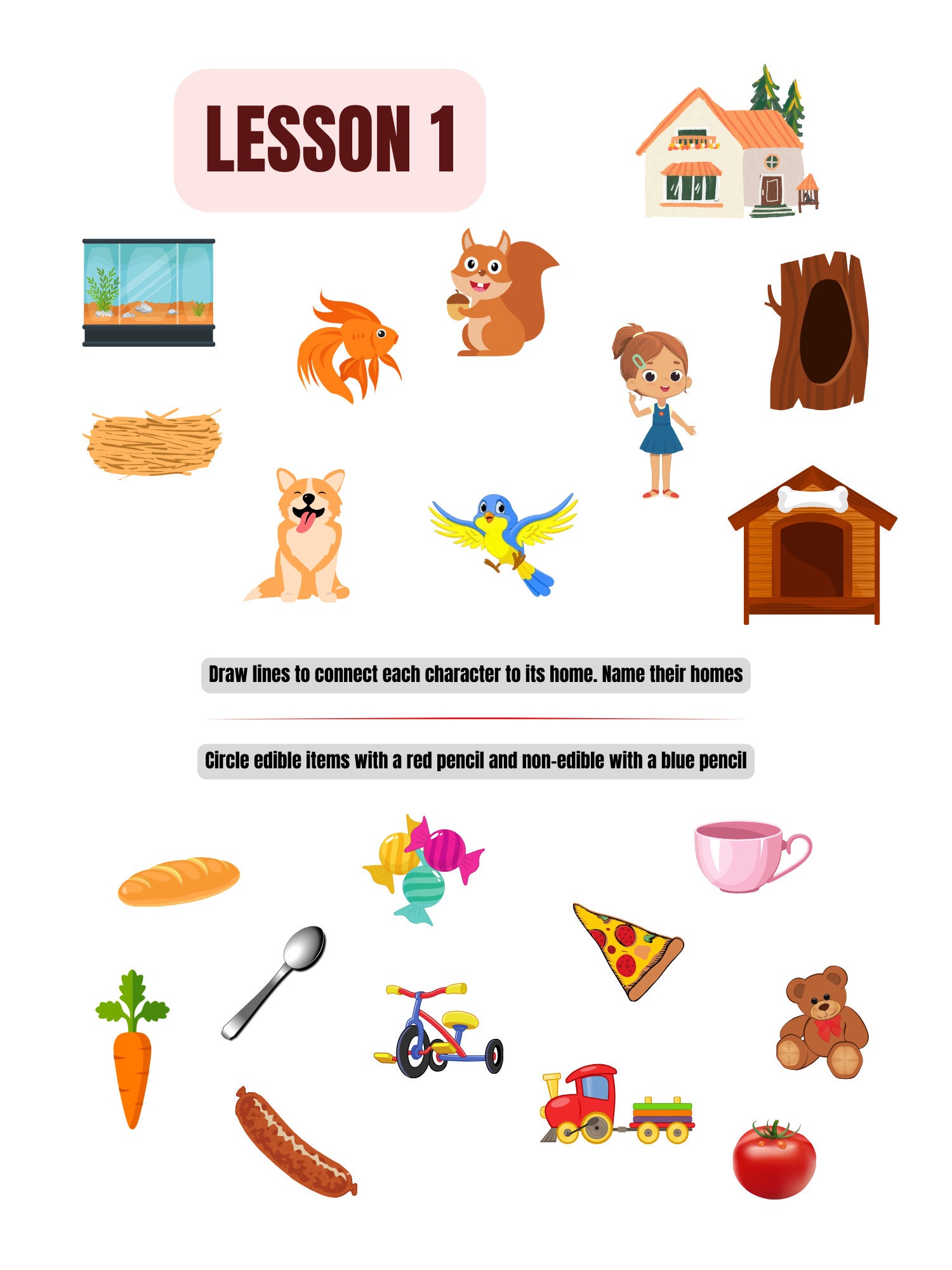 Logical Thinking Skills Workbook for Toddlers, Interior Full With ...