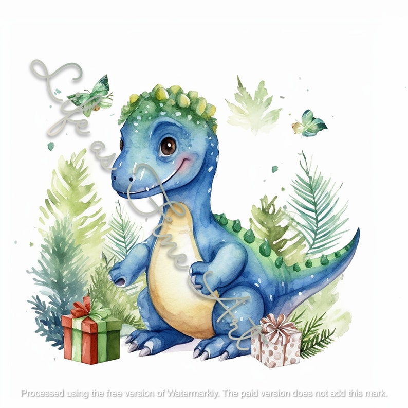 Cute Watercolor Dinosaurs Clipart 28 Printable Images of - Etsy