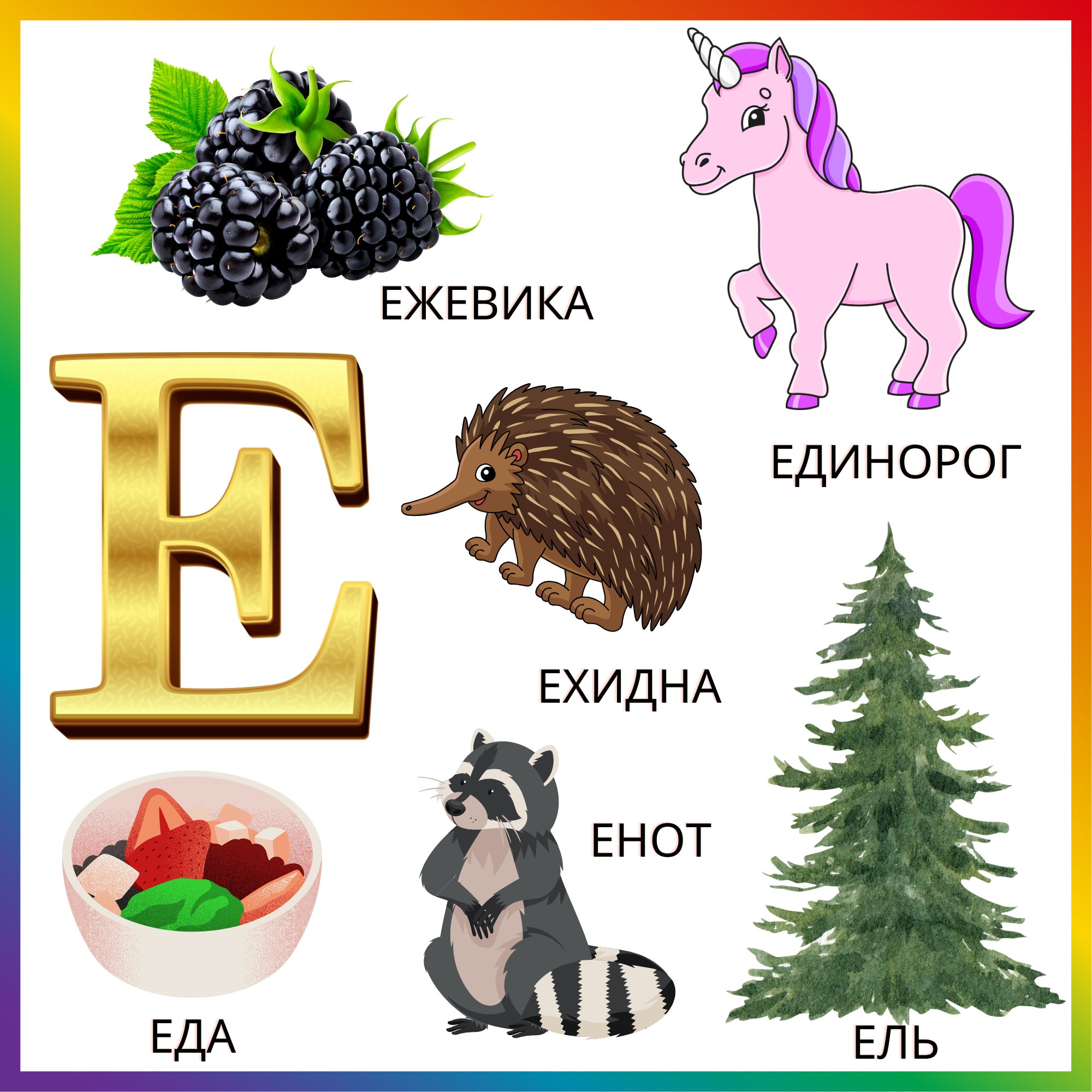 Russian Alphabet Letters in Flashcards | Cyrillic Alphabet Letters With ...