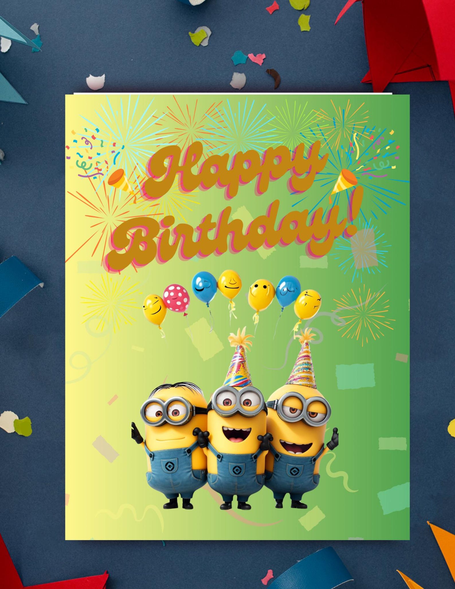Happy Birthday Card Cartoon Style Printable - Birthday Party Card ...