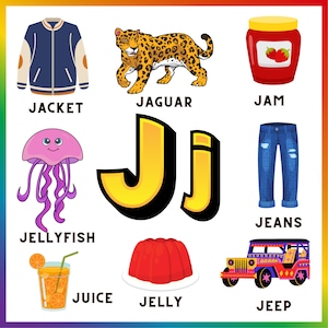 Alphabet Flashcards For Kids Learning English Alphabet Colorful Flash
