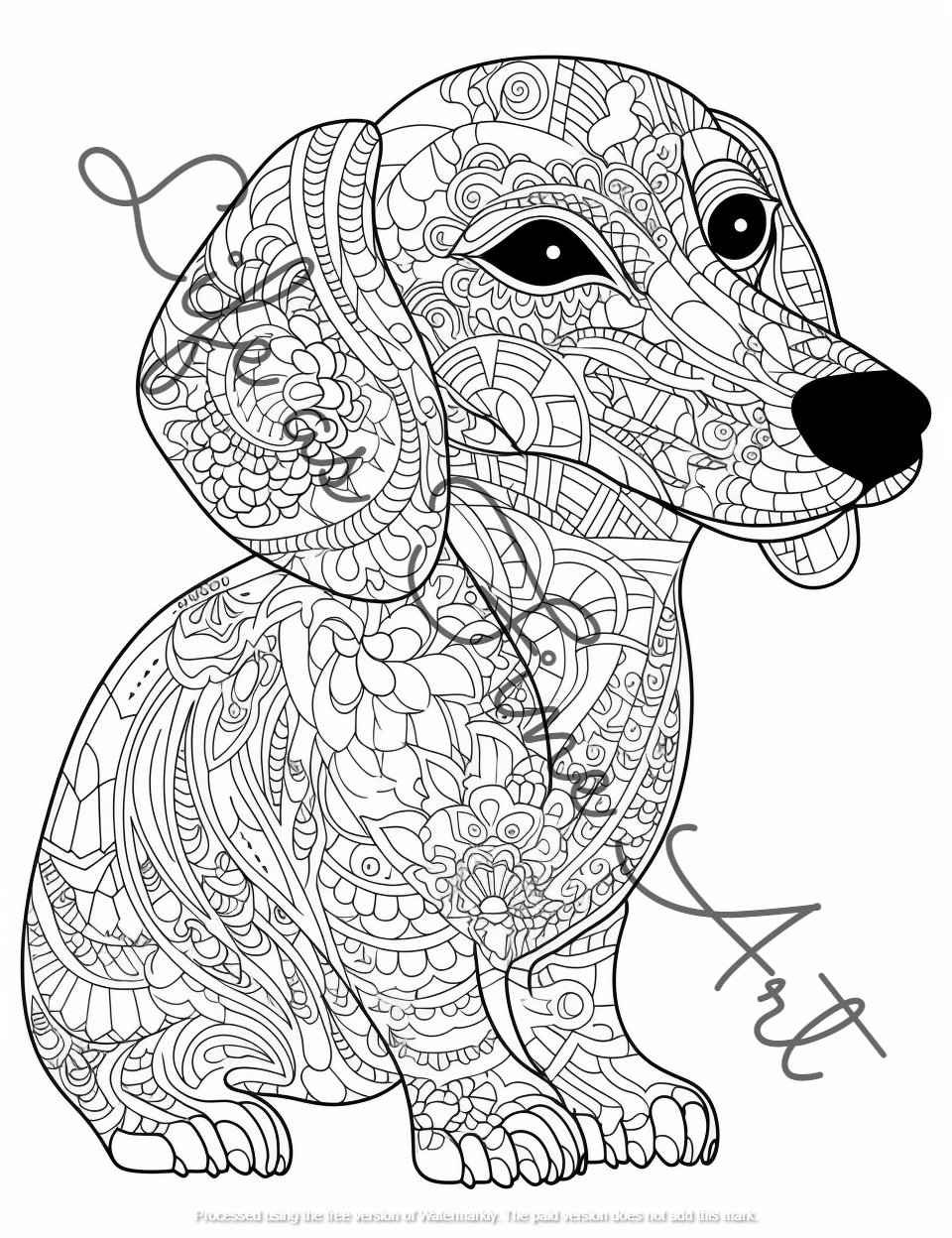 Mandala Dogs Coloring Pages Dogs Coloring for Adults 73 - Etsy Australia