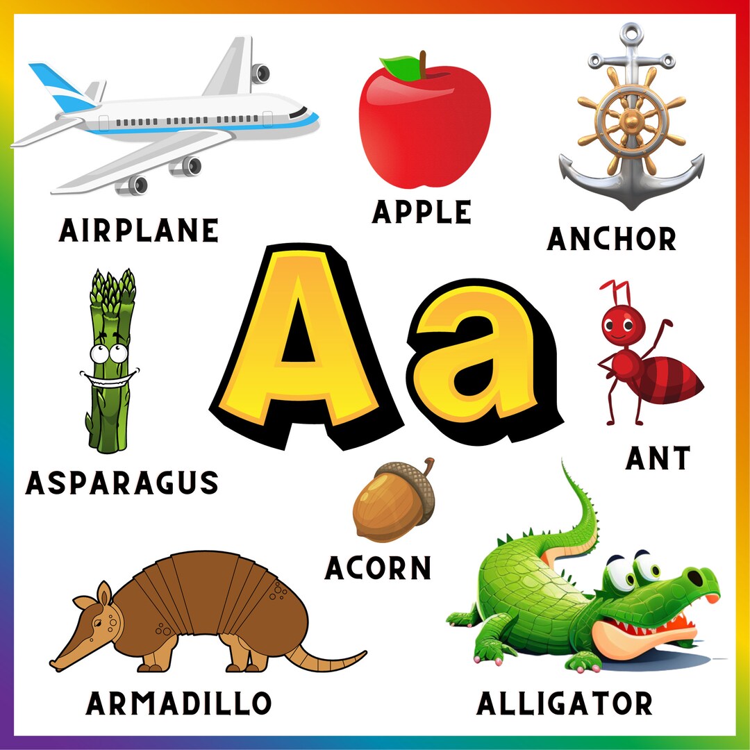 Alphabet Flashcards for Kids | Learning English Alphabet Colorful Flash ...