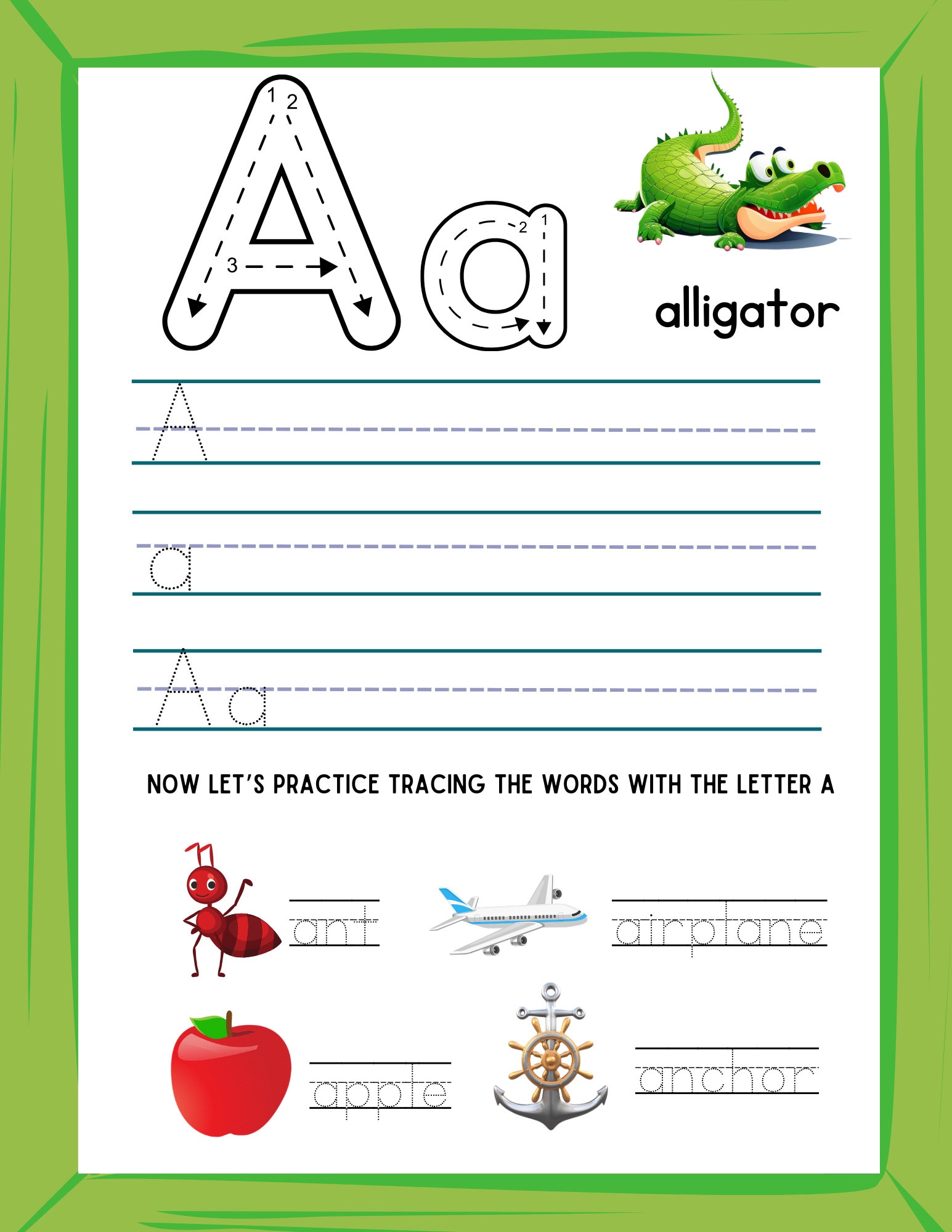 Tracing English Alphabet Worksheets for Preschoolers - Etsy