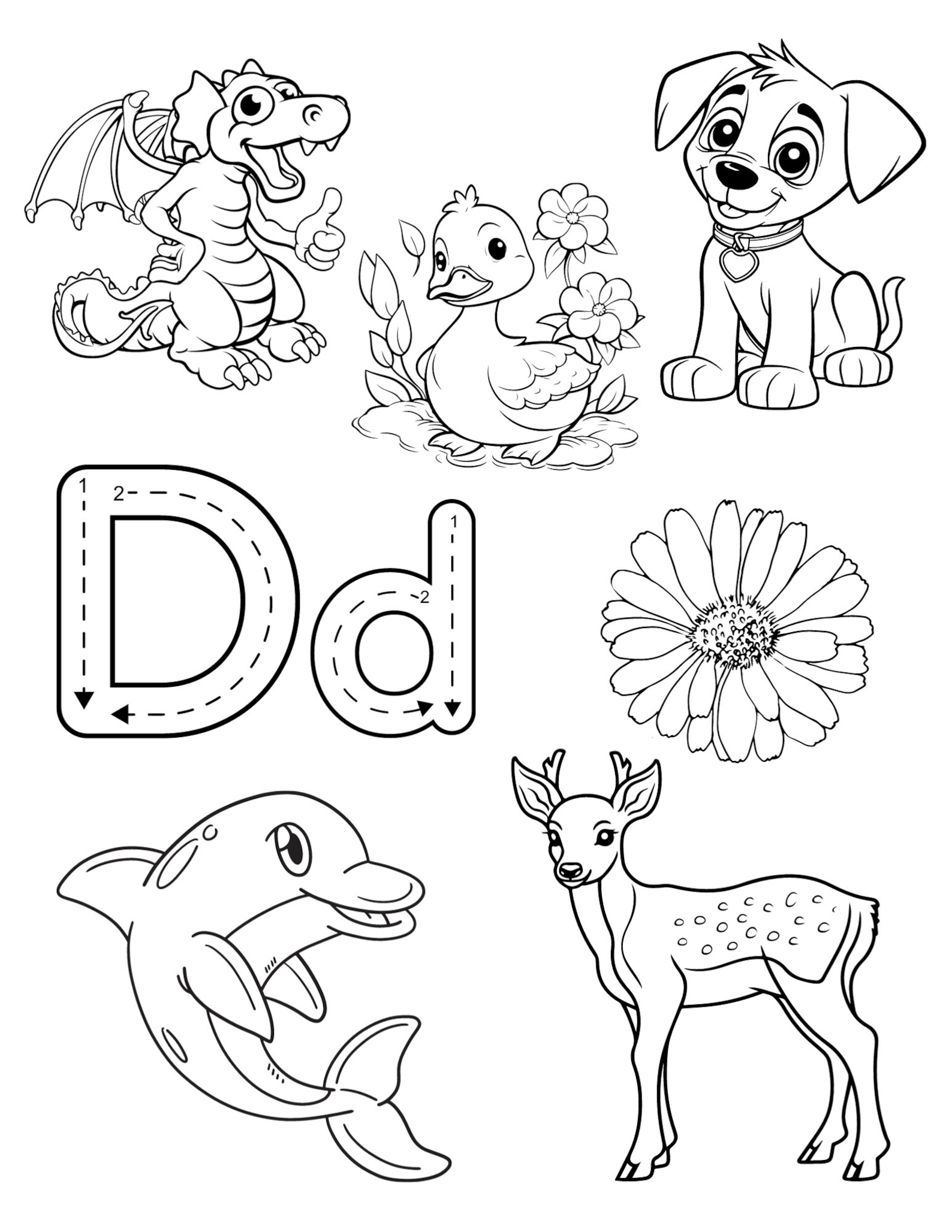 Alphabet Coloring Pages | English Letters Illustrations to Color | Fun ...