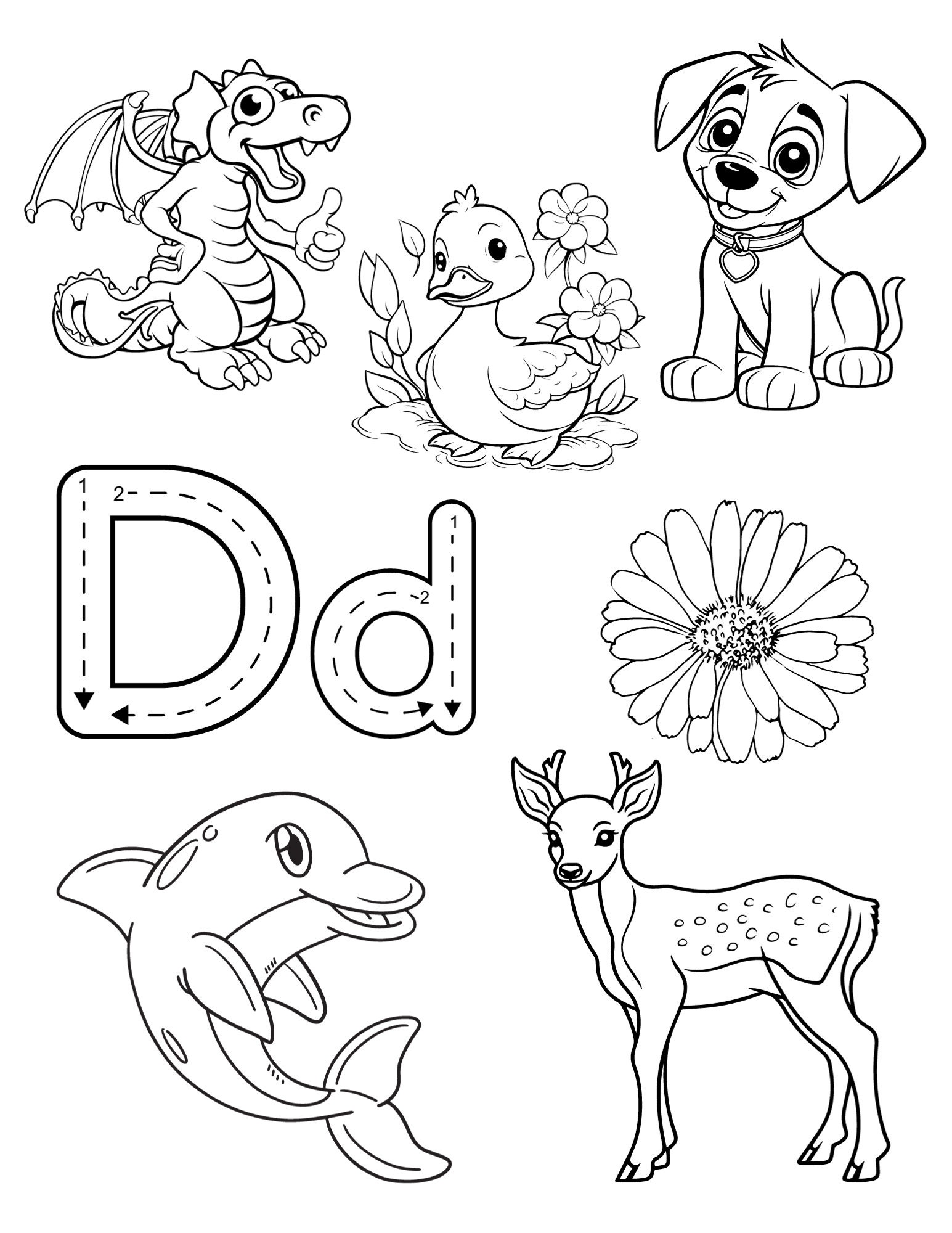 Alphabet Coloring Pages | English Letters Illustrations to Color | Fun ...