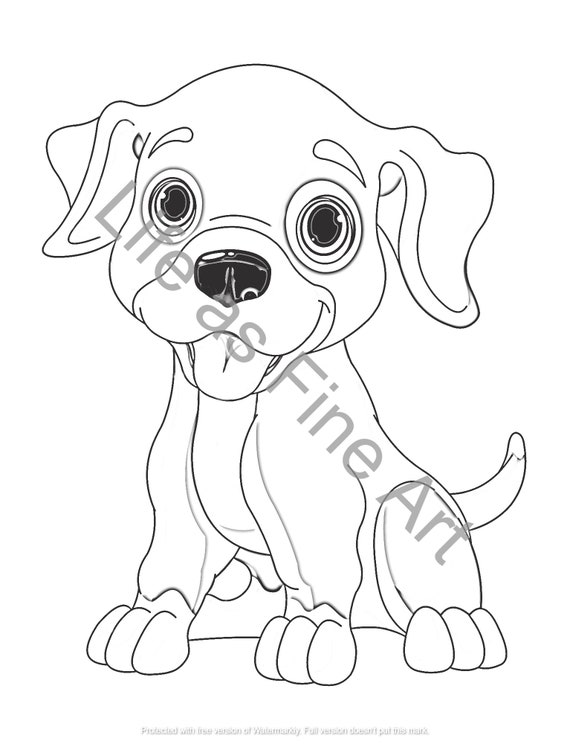 Kid Coloring Pages Dog