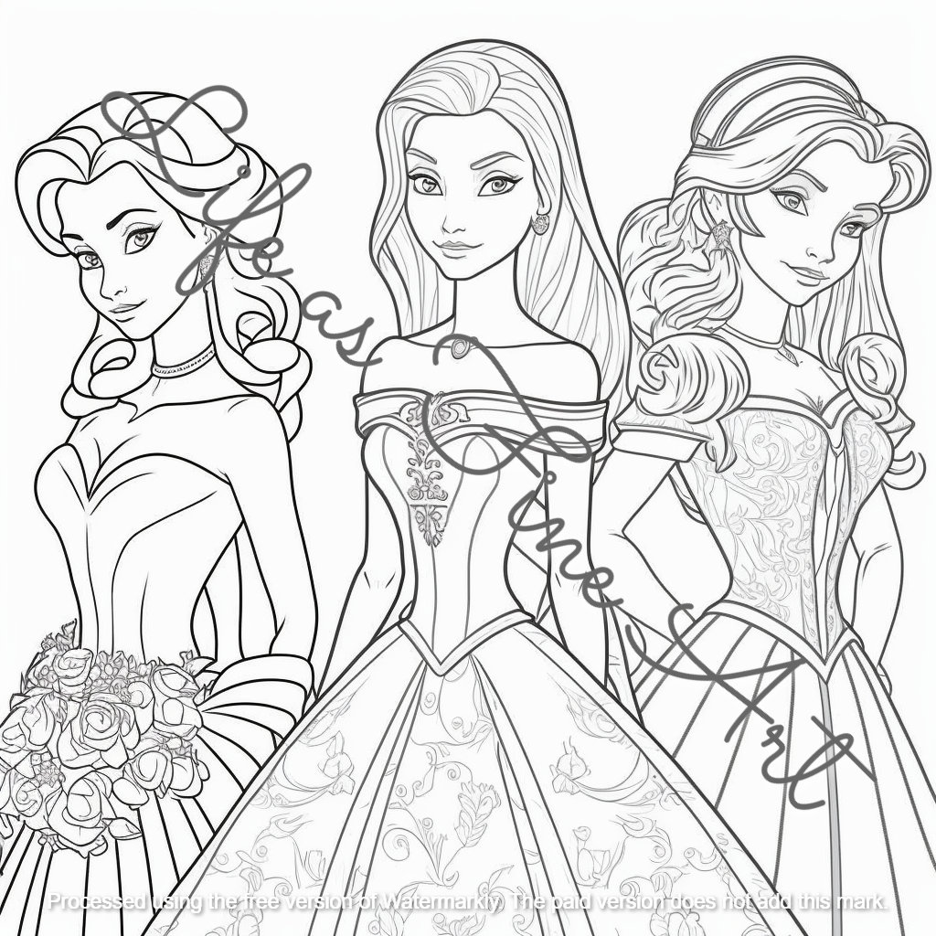 Twelve Dancing Princesses Coloring Pages