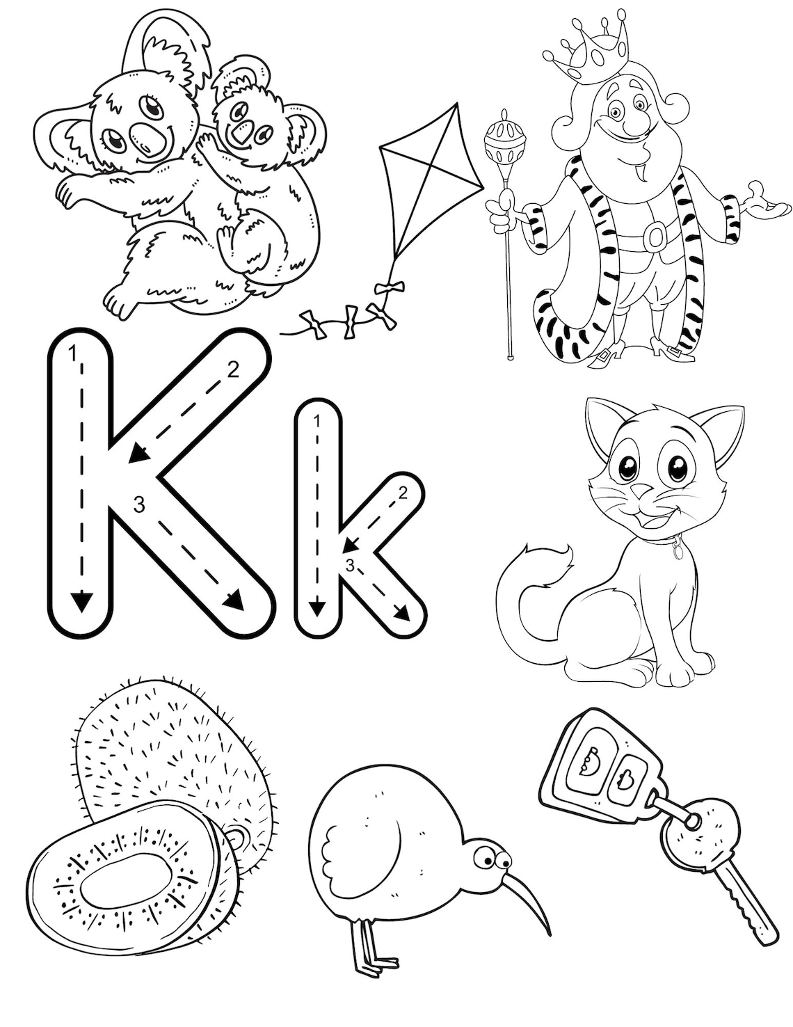 Alphabet Coloring Pages | English Letters Illustrations to Color | Fun ...