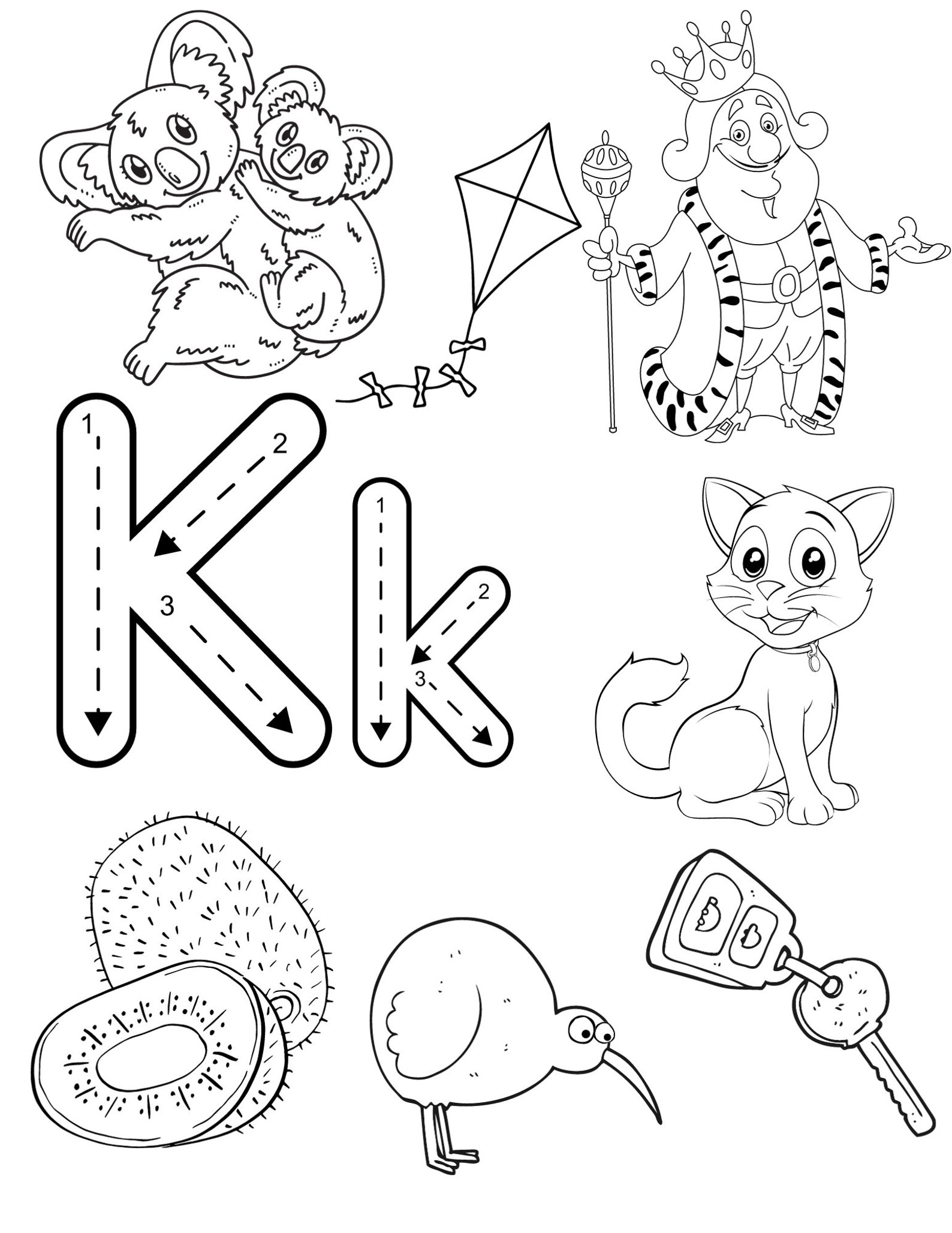 Alphabet Coloring Pages | English Letters Illustrations to Color | Fun ...