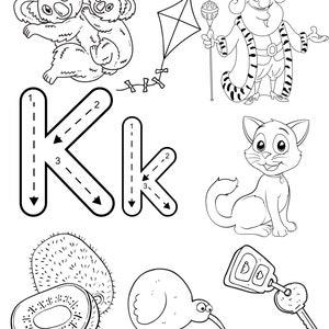 Alphabet Coloring Pages | English Letters Illustrations to Color | Fun ...