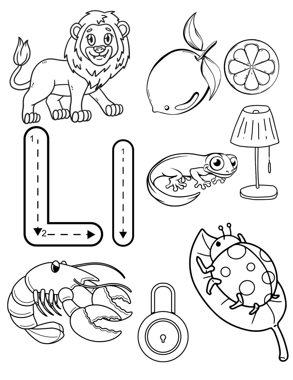 Alphabet Coloring Pages | English Letters Illustrations to Color | Fun ...