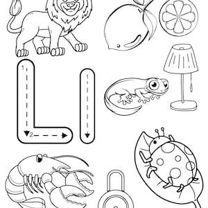 Alphabet Coloring Pages | English Letters Illustrations to Color | Fun ...