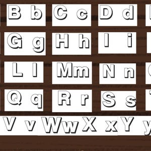 Printable Alphabet Letters Uppercase and Lowercase Letters. Large ...