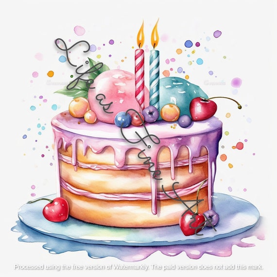 Birthday Cake With Candles Clipart
