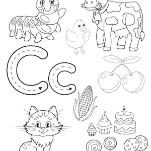 Alphabet Coloring Pages | English Letters Illustrations to Color | Fun ...