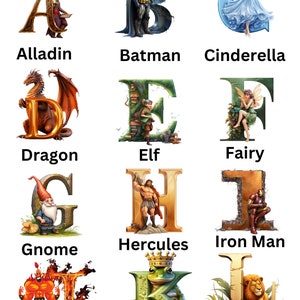Fairy Tales Alphabet| Abc's Fairy Tales Characters| Magical Alphabet ...