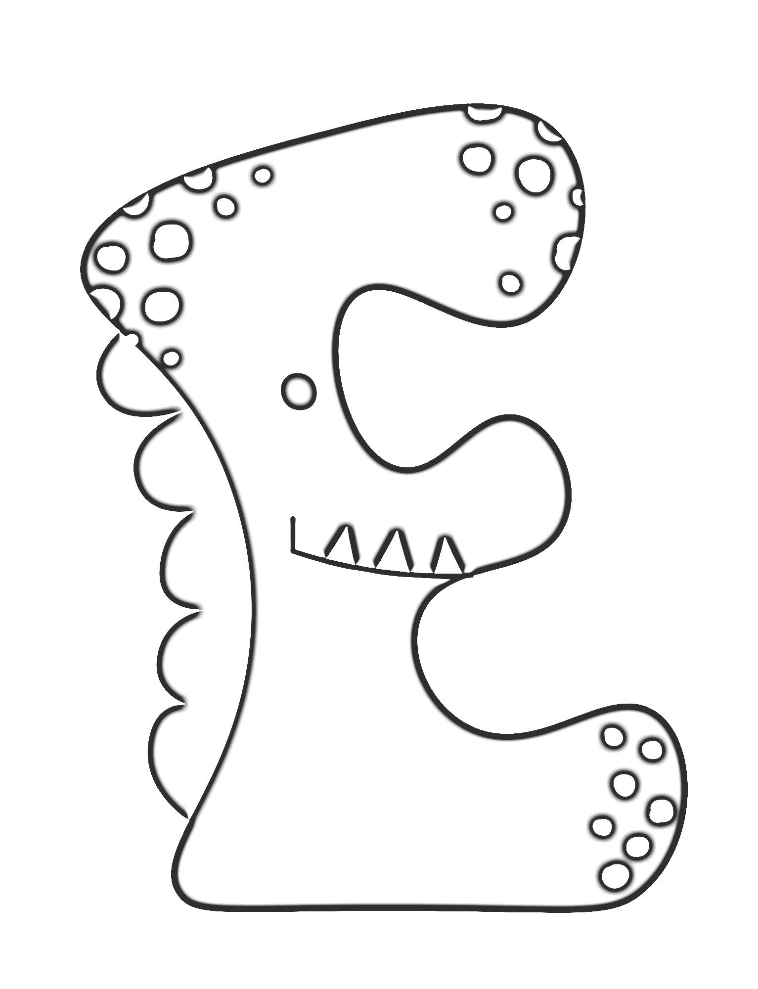 Dinosaurs Alphabet Coloring Pages Alphabet for Kids to Color - Etsy