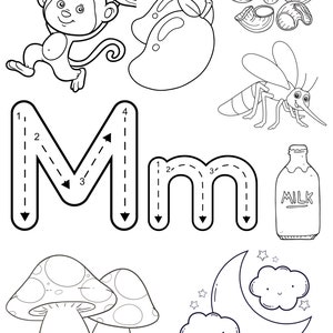 Alphabet Coloring Pages | English Letters Illustrations to Color | Fun ...