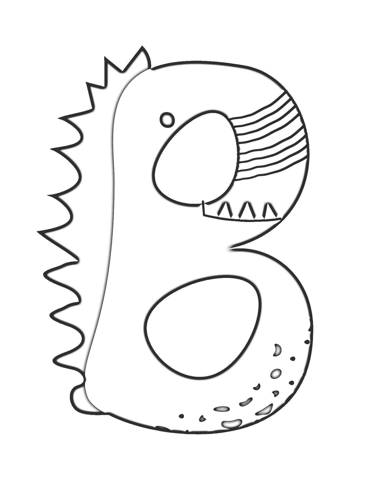 Dinosaurs Alphabet Coloring Pages Alphabet for Kids to Color - Etsy