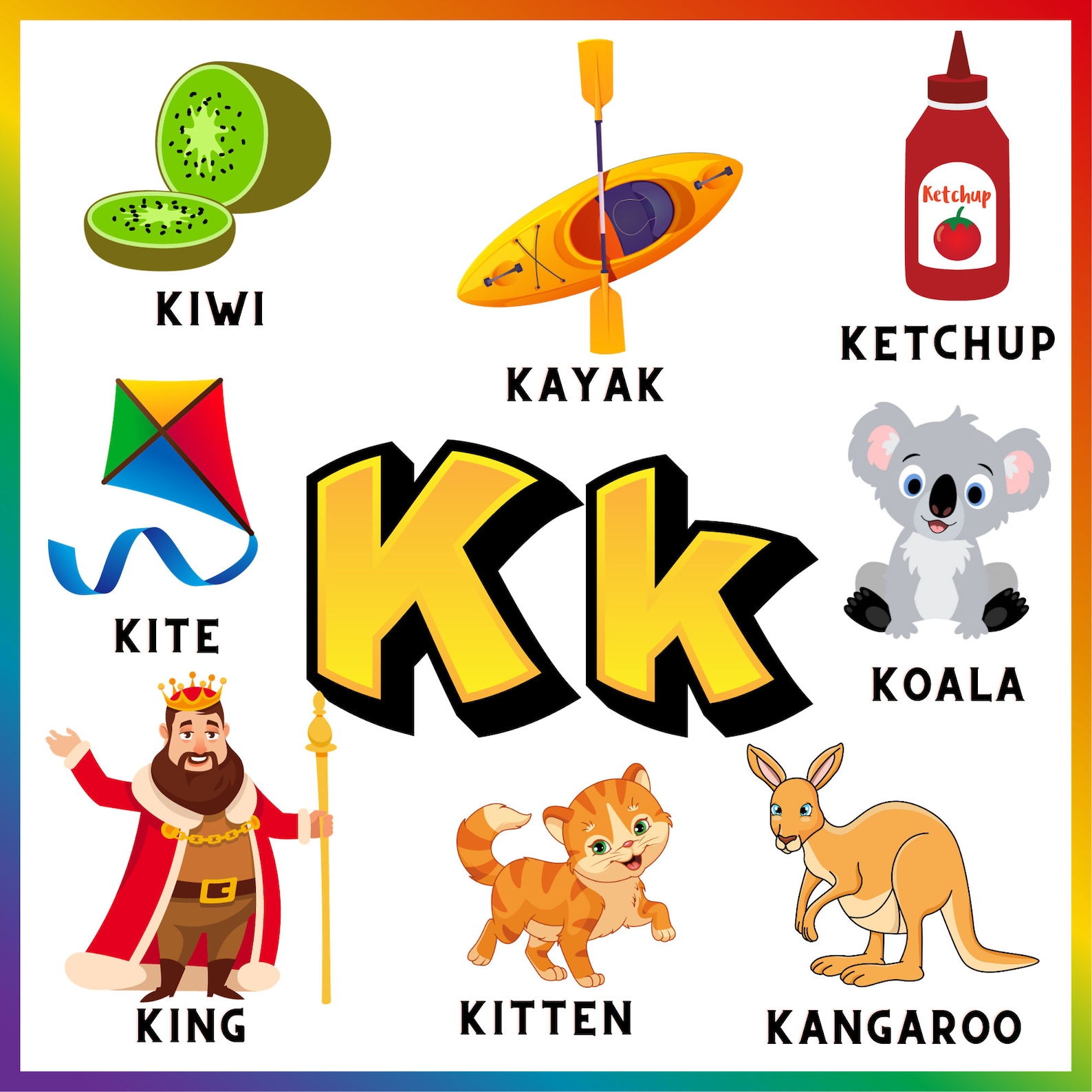 Alphabet Flashcards for Kids | Learning English Alphabet Colorful Flash ...